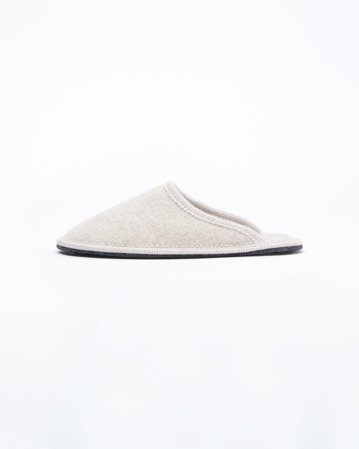 Le Clare Women's Boiled Wool Stella House Slipper in Beige | Italian ...