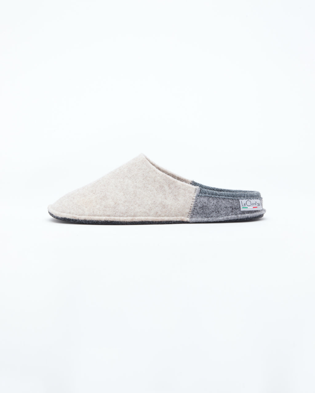 Women's Nuvola Bico Wool Felt House Slipper in Beige | Italian Slippers ...
