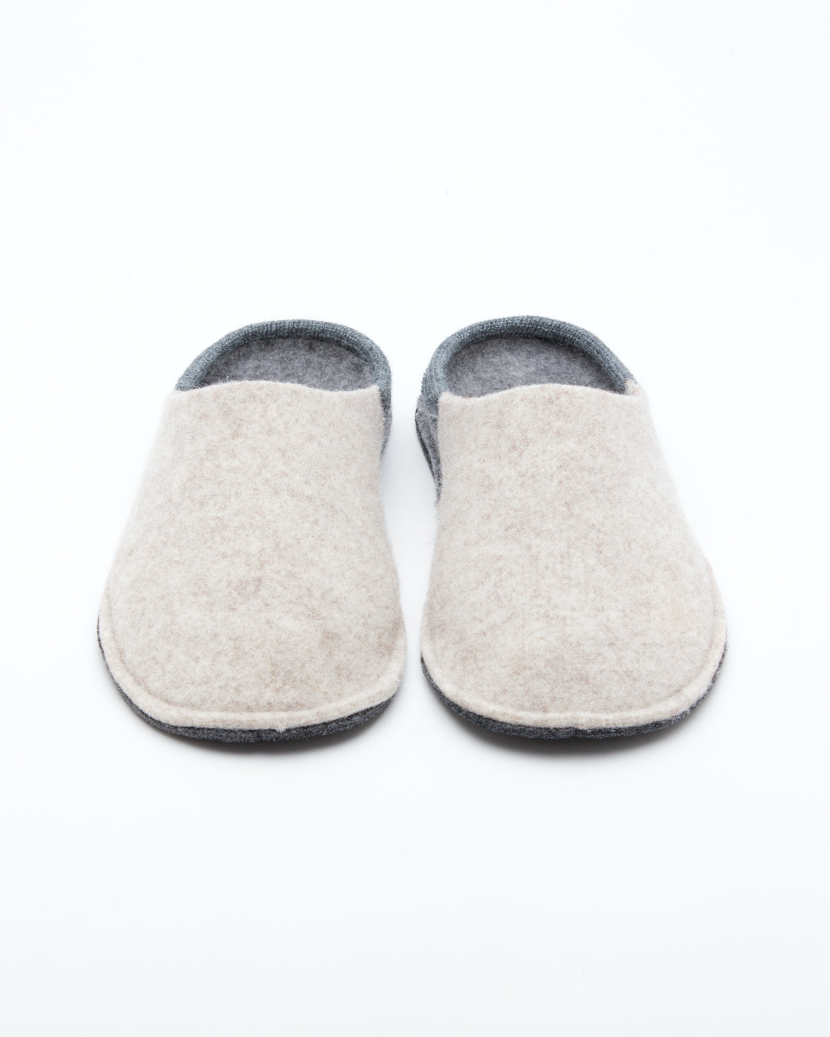 Women's Nuvola Bico Wool Felt House Slipper in Beige | Italian Slippers ...