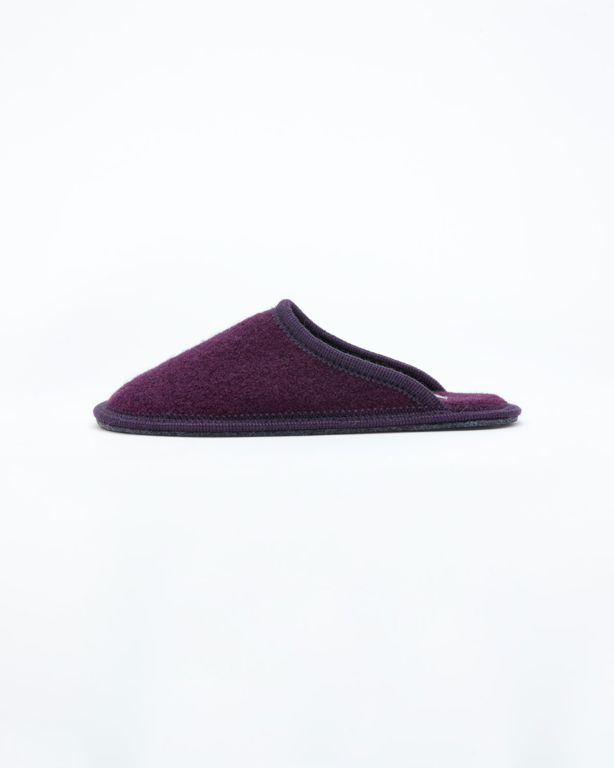 Le Clare Women's Boiled Wool Stella House Slipper in Plum | Italian ...