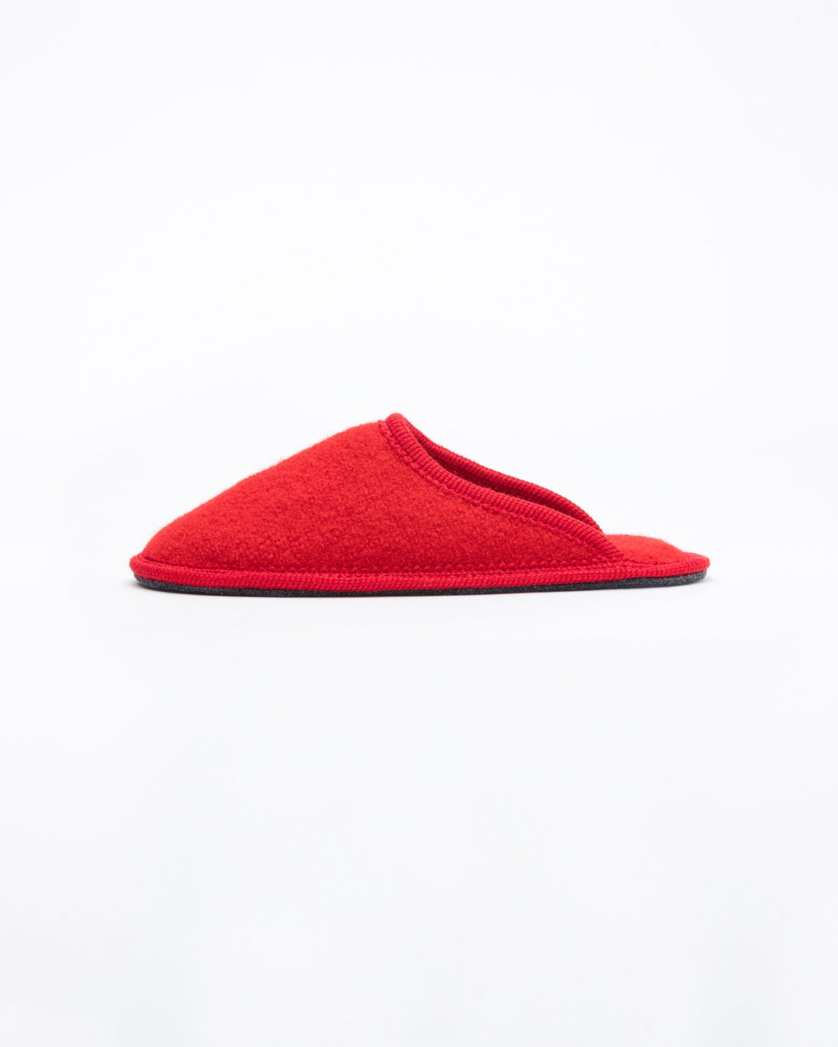 Le Clare Women's Boiled Wool Stella House Slipper in Red | Italian ...